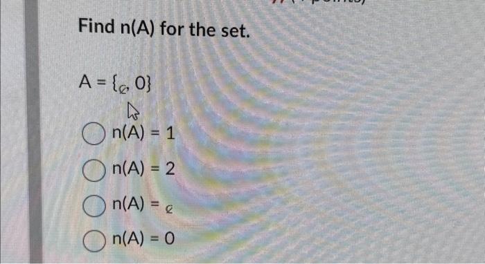 Solved Find n(A) for the set. | Chegg.com