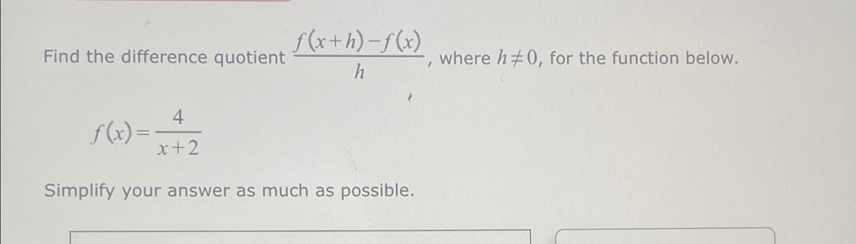 Solved Find the difference quotient f(x+h)-f(x)h, ﻿where | Chegg.com