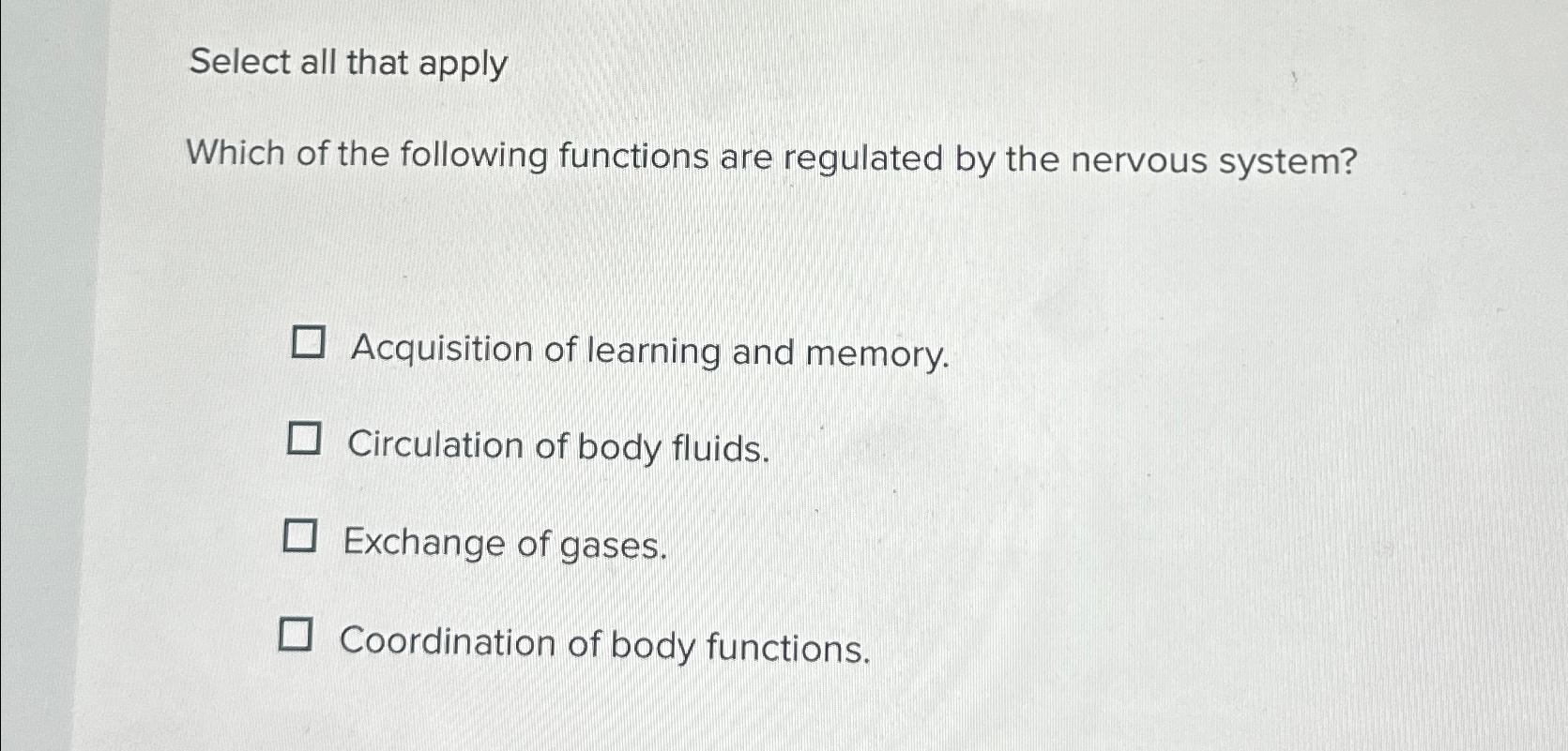 Solved Select all that applyWhich of the following functions | Chegg.com