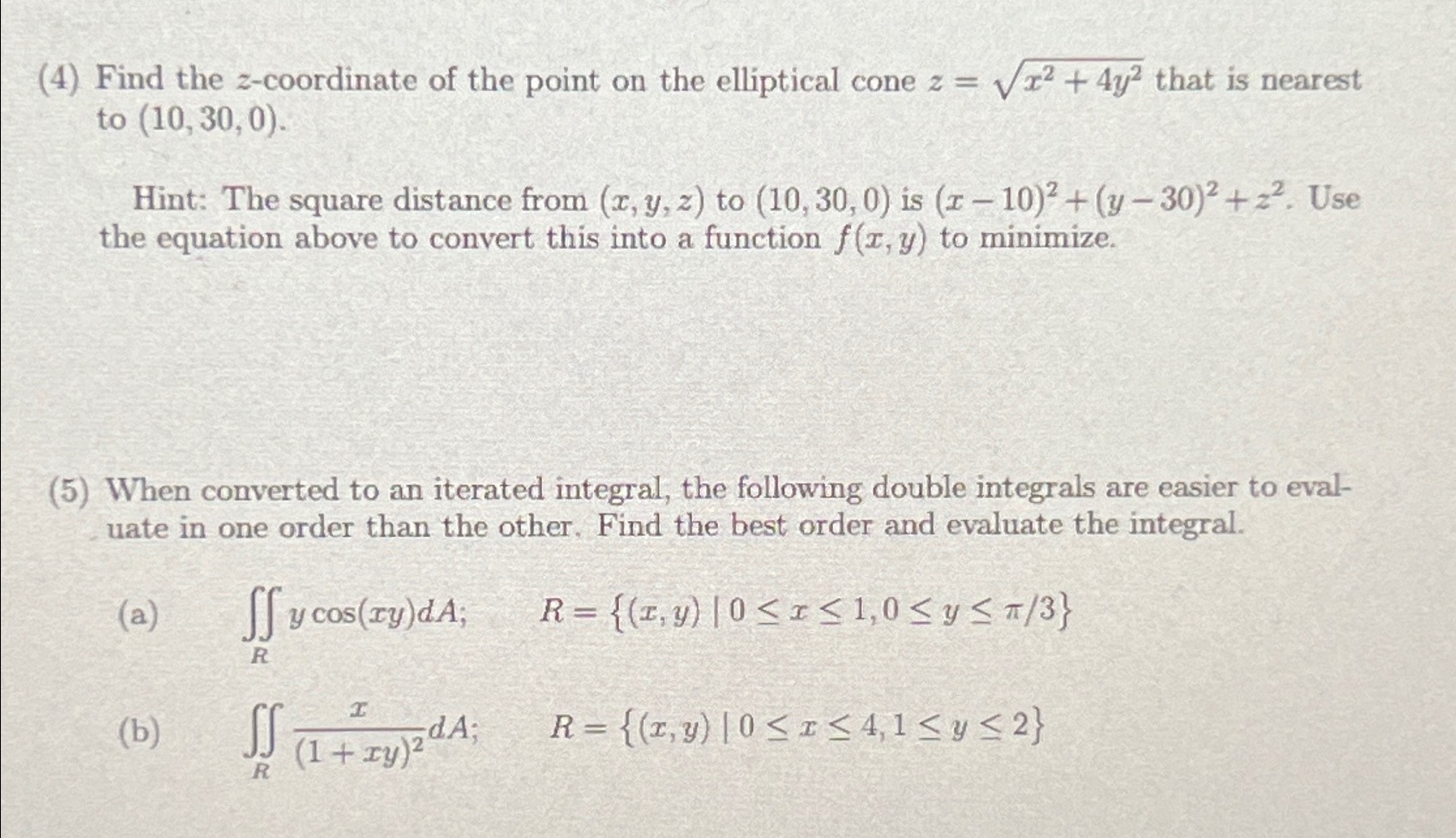 Solved (4) ﻿Find the z-coordinate of the point on the | Chegg.com