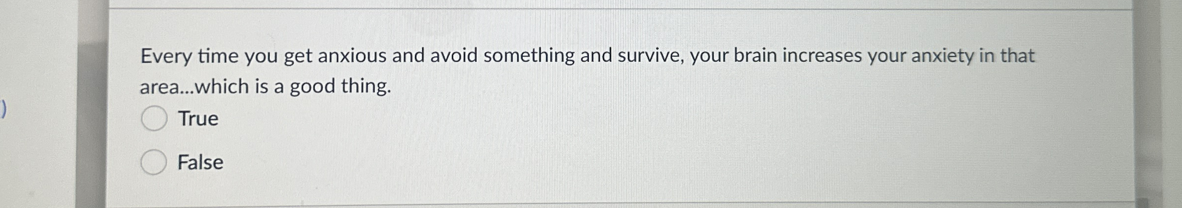 Solved Every time you get anxious and avoid something and | Chegg.com