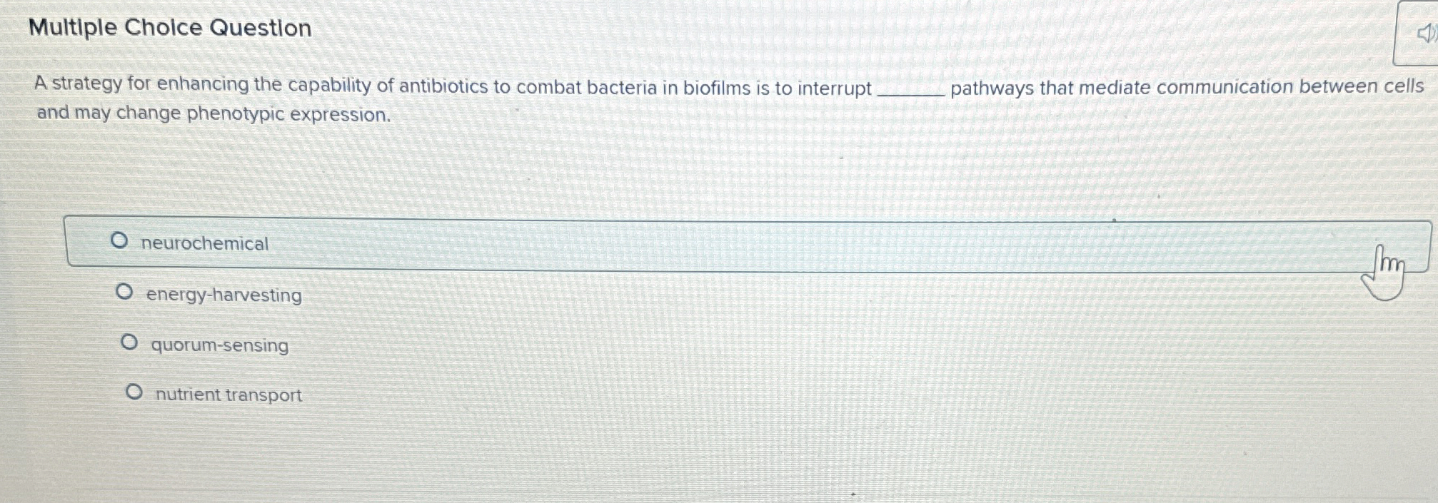 Solved Multiple Cholce QuestionA strategy for enhancing the | Chegg.com
