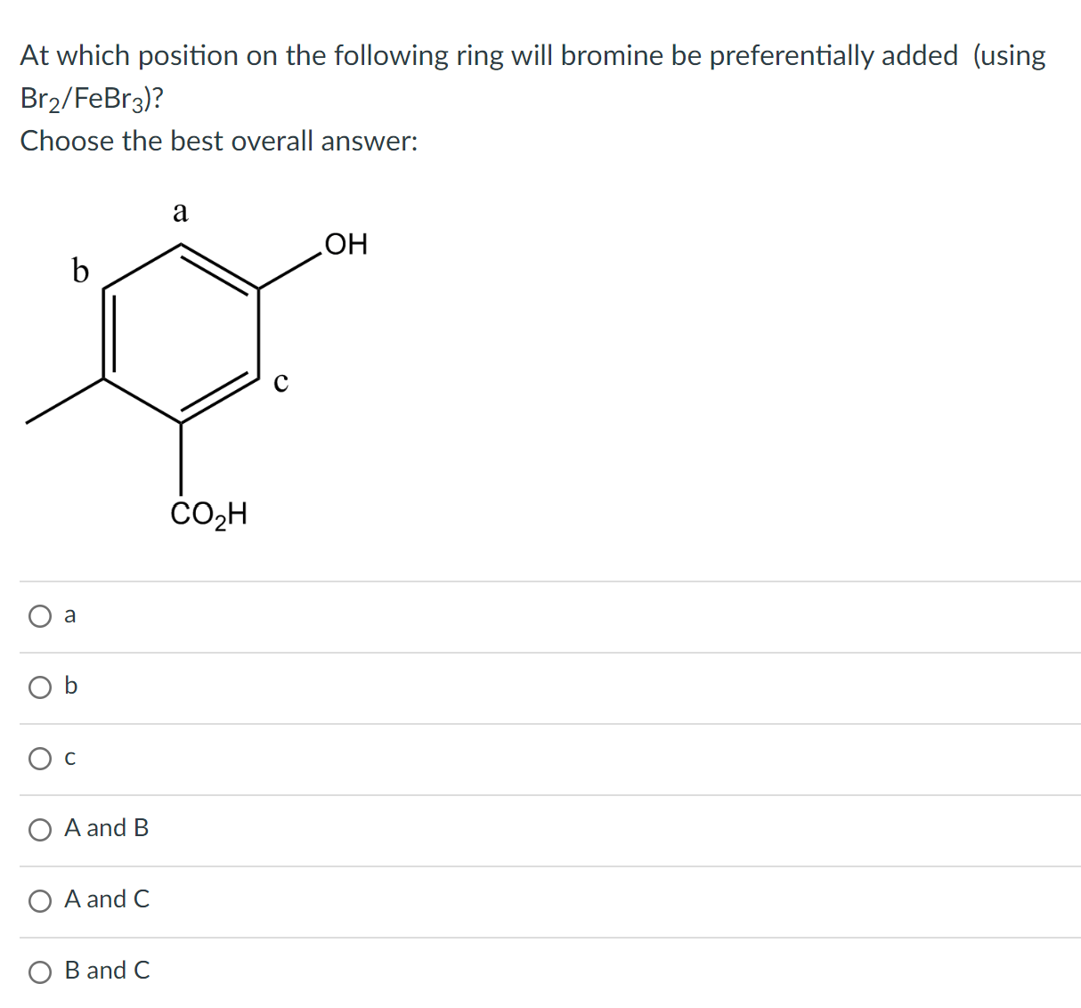 At which position on the following ring will bromine | Chegg.com