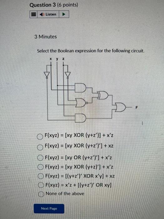 Solved Select the Boolean expression for the following | Chegg.com