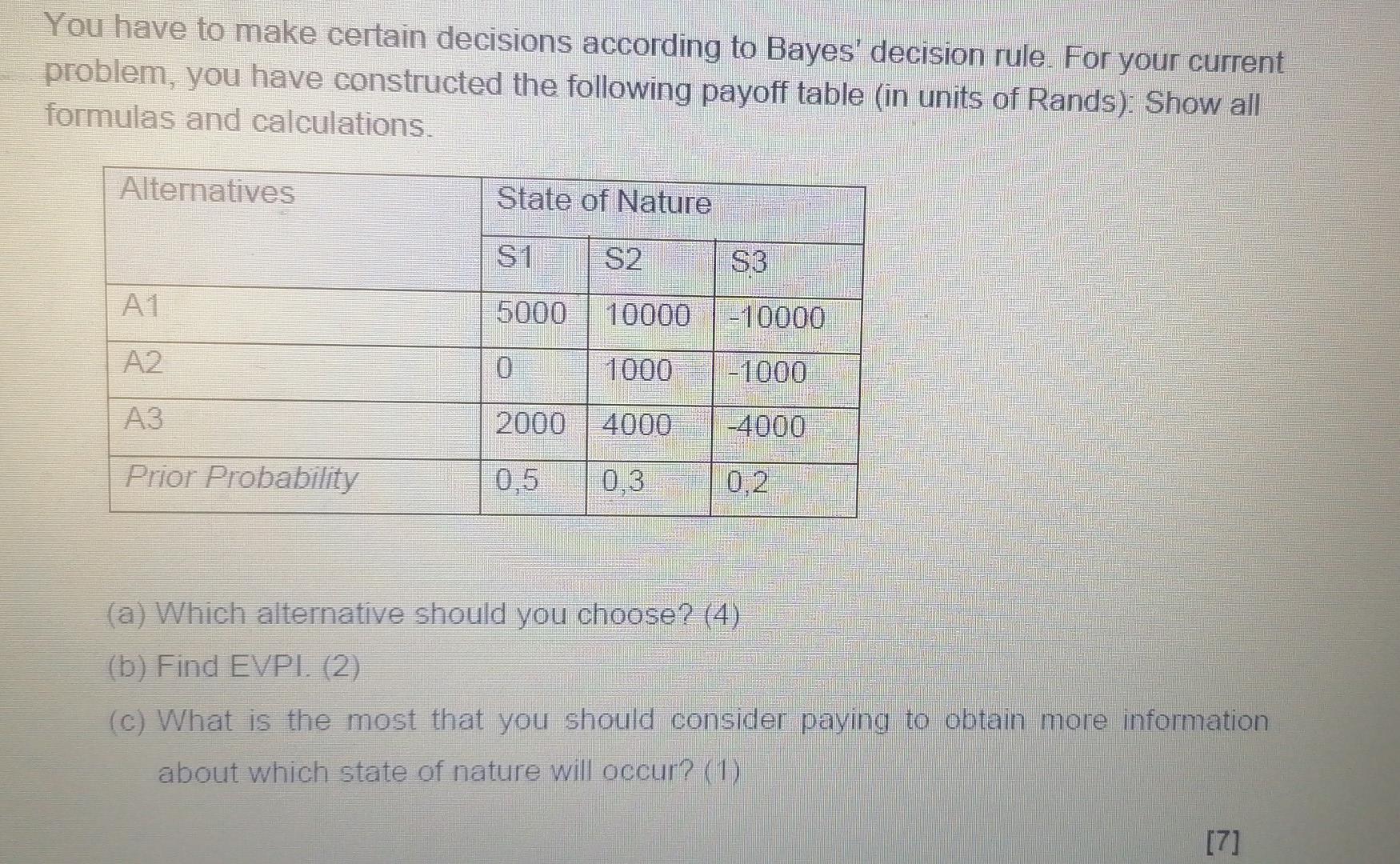 Solved You have to make certain decisions according to | Chegg.com