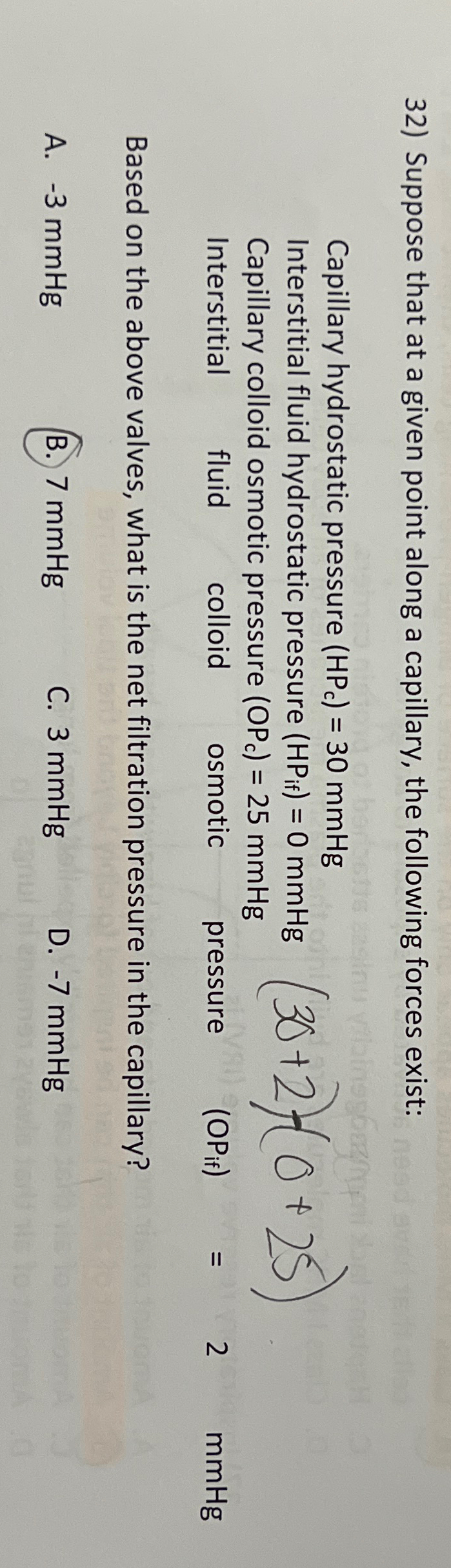 Solved Suppose that at a given point along a capillary, the | Chegg.com