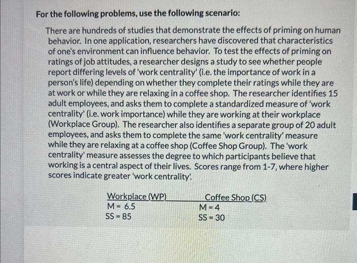 Solved For the following problems, use the following | Chegg.com