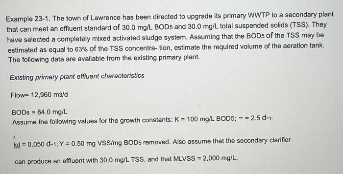 Solved 23-1. Using the assumptions given in Example 23-1, | Chegg.com