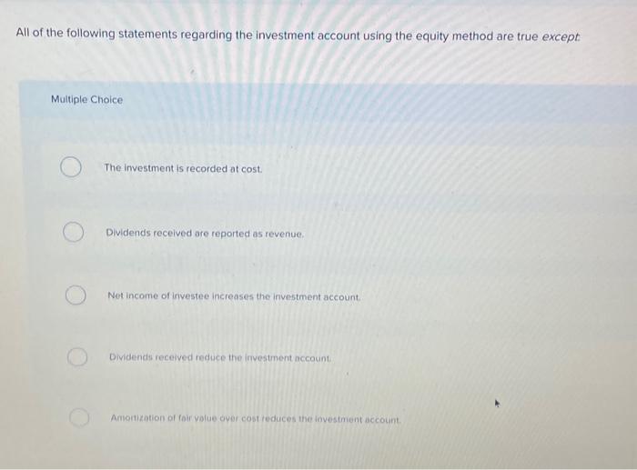 Solved All of the following statements regarding the | Chegg.com