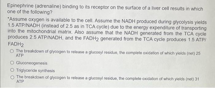 Solved Epinephrine (adrenaline) binding to its receptor on | Chegg.com