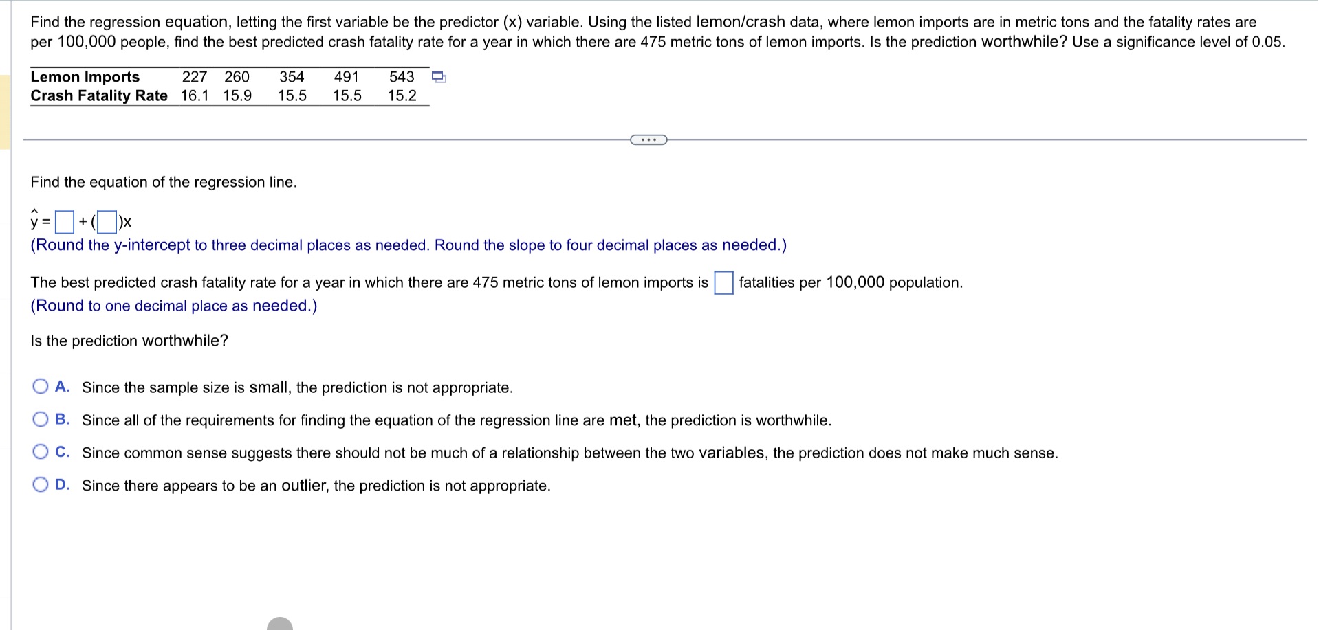 Solved Find the regression equation, letting the first | Chegg.com