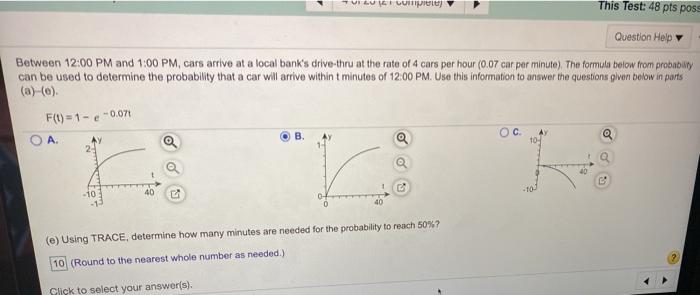Solved VI This Test: 48 pts poss Question Help Between 12:00 | Chegg.com