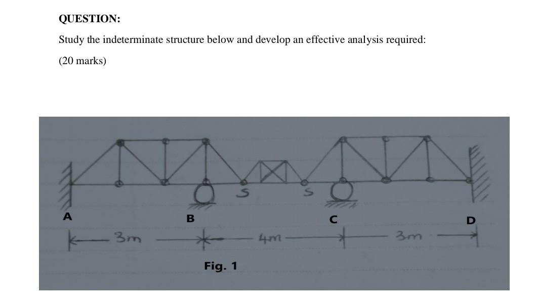 Solved Determine both the static and Kinematic indeterminacy | Chegg.com