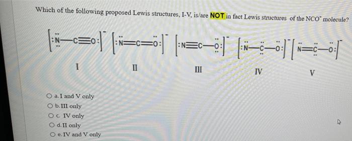 Solved Which of the following proposed Lewis structures, | Chegg.com