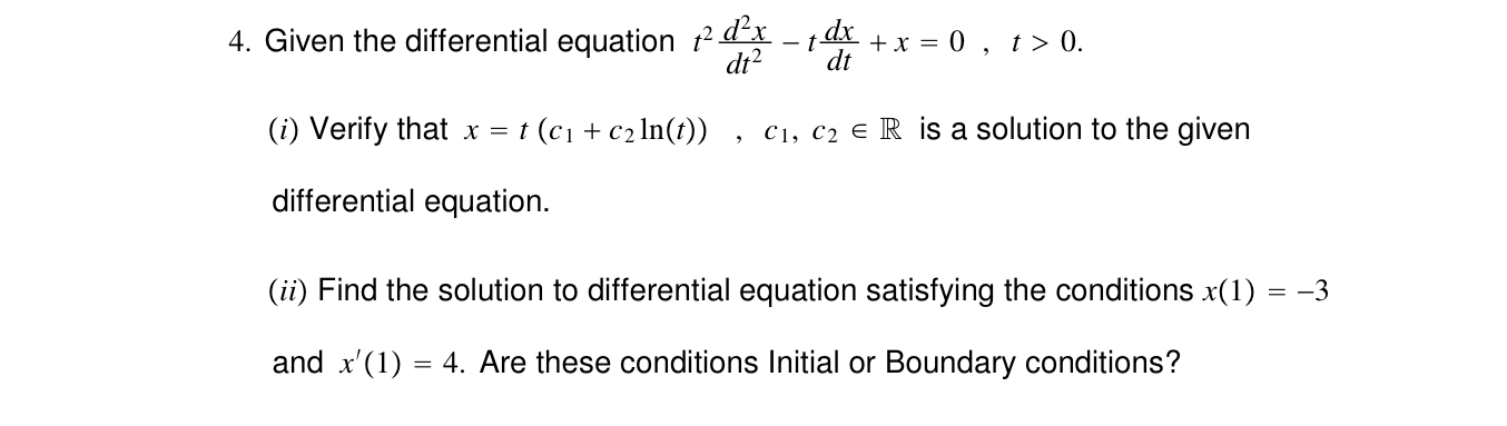 Solved Given the differential equation | Chegg.com
