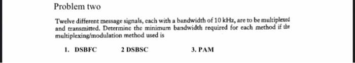 Solved Problem two Twelve different message signals, cach | Chegg.com