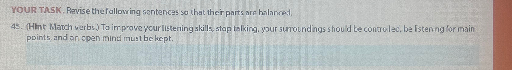 Solved YOUR TASK. Revise the following sentences so that | Chegg.com