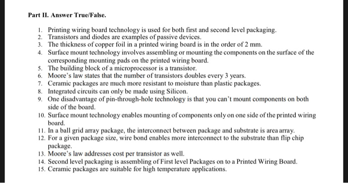 Solved Part I. Give answers in short sentences (no more than | Chegg.com
