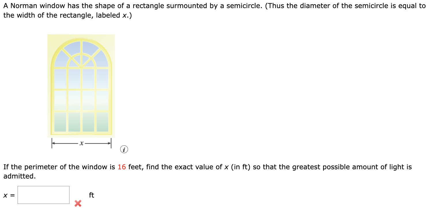 Solved the width of the rectangle, labeled x.If the | Chegg.com