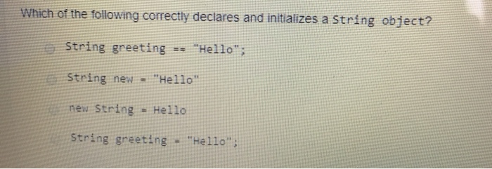 Solved Which of the following correctly declares and | Chegg.com