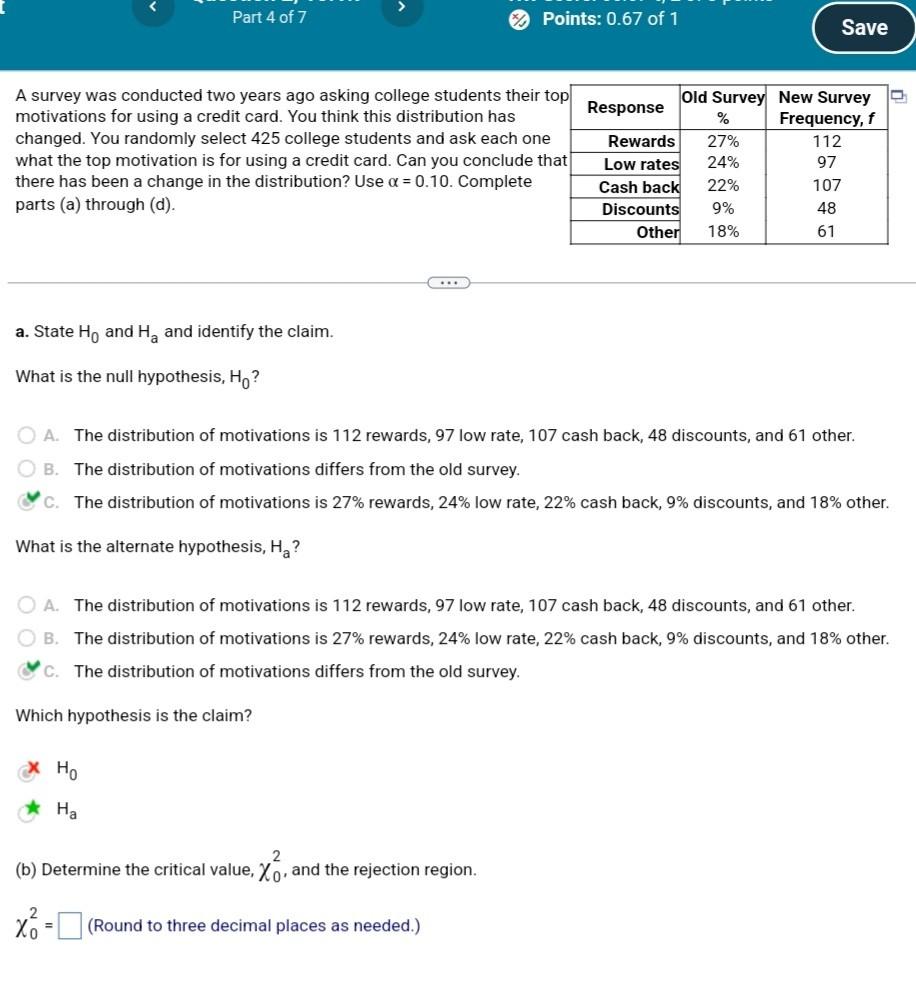 Solved A survey was conducted two years ago asking college | Chegg.com