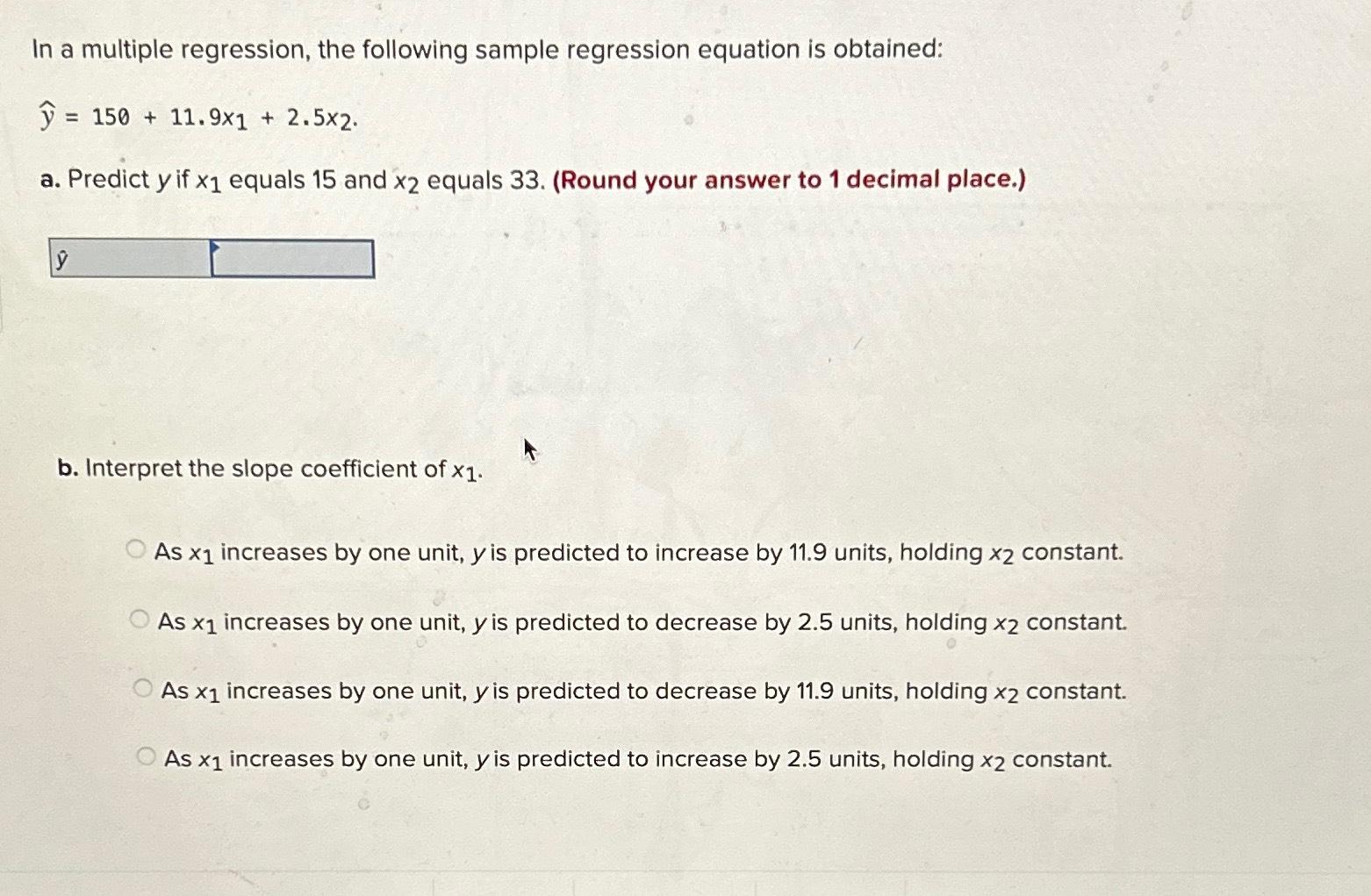 Solved In a multiple regression, the following sample | Chegg.com