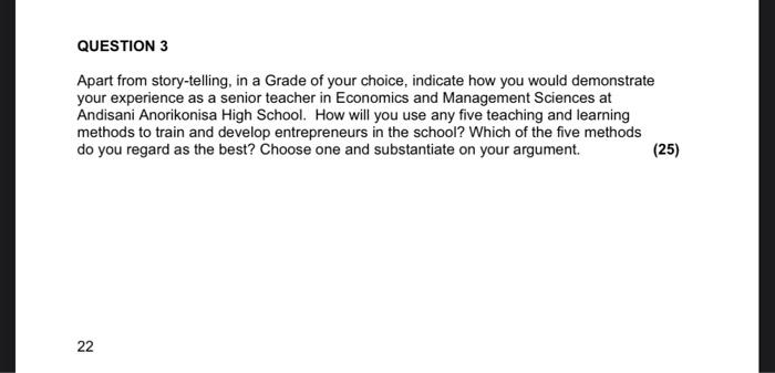 Solved Apart from story-telling, in a Grade of your choice, | Chegg.com