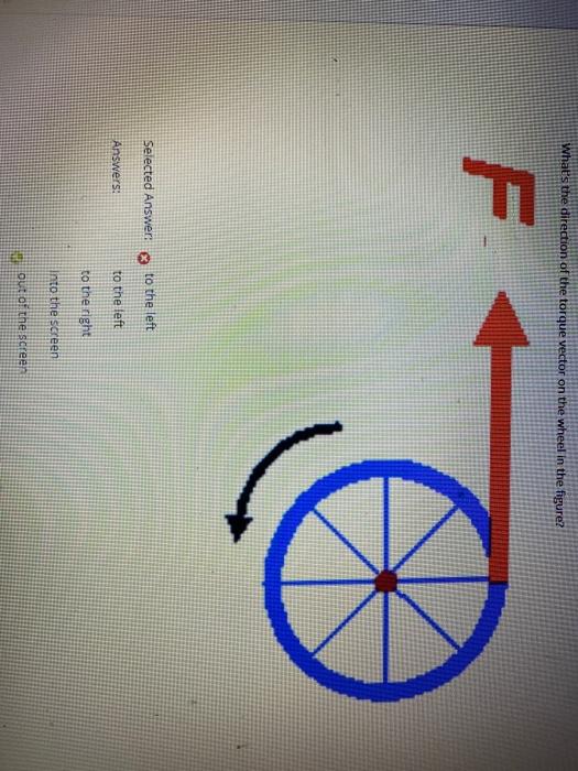 Solved What's the direction of the torque vector on the | Chegg.com