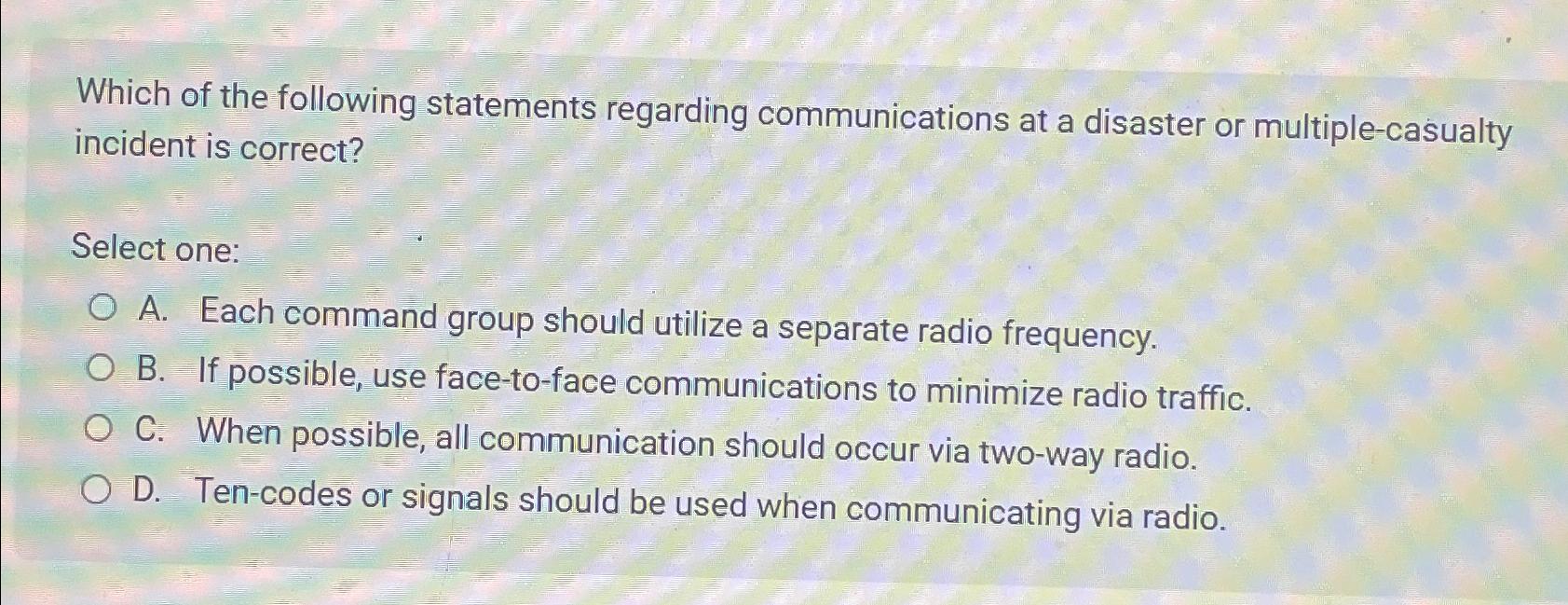 Solved Which of the following statements regarding | Chegg.com