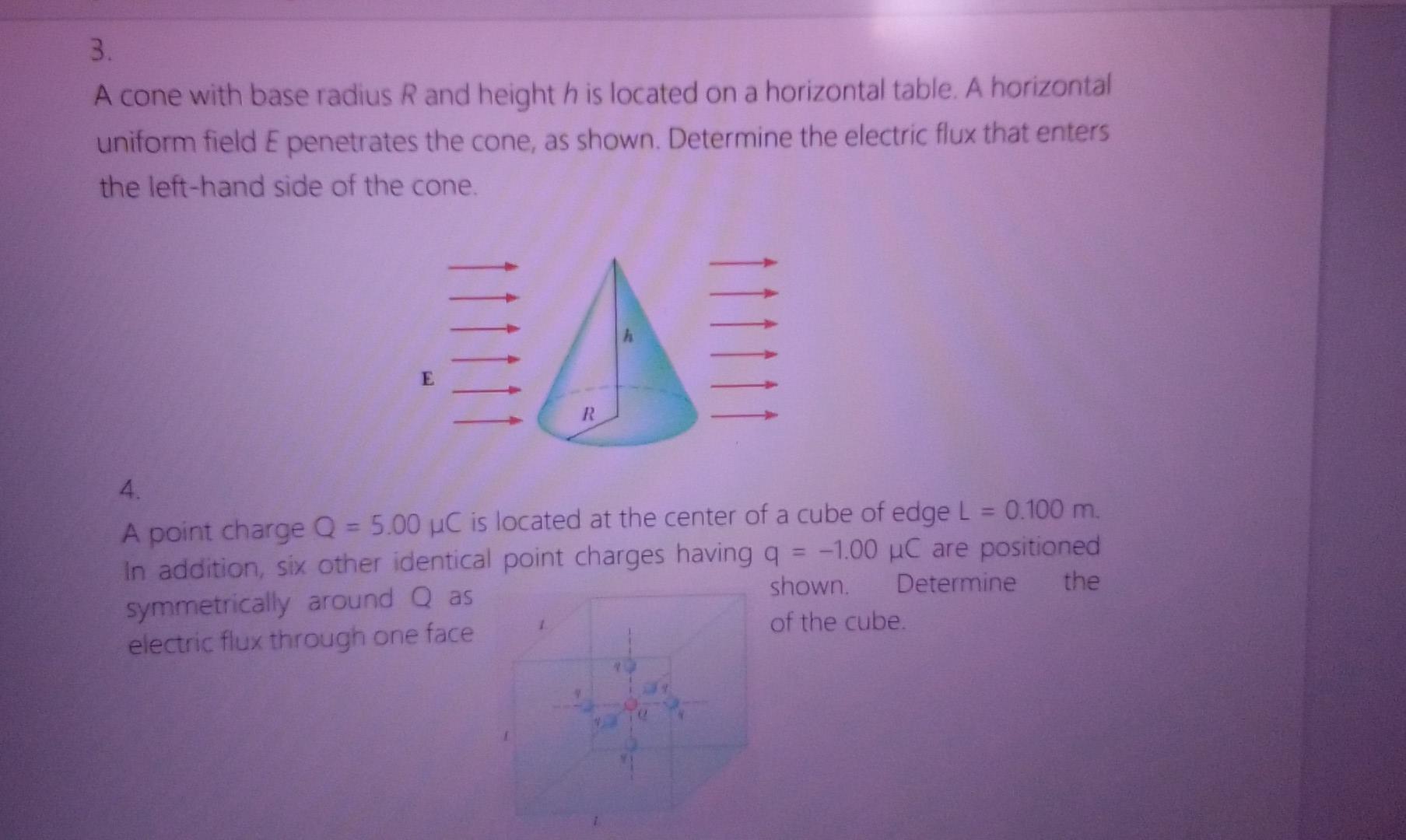 Solved A cone with base radius R and height h is located on | Chegg.com