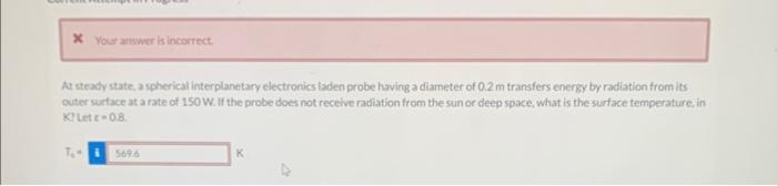 Solved At steady state. a spherical interplanetary | Chegg.com