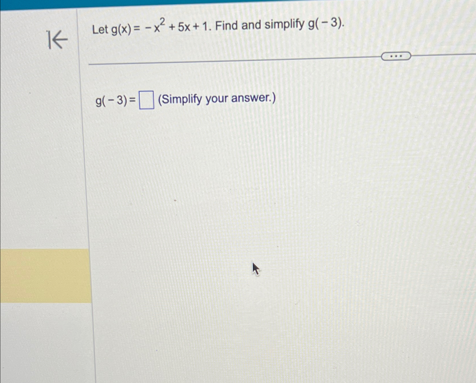 Solved Let g(x)=-x2+5x+1. ﻿Find and simplify | Chegg.com