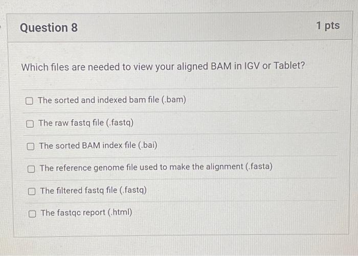 Solved Question 8 Which files are needed to view your | Chegg.com