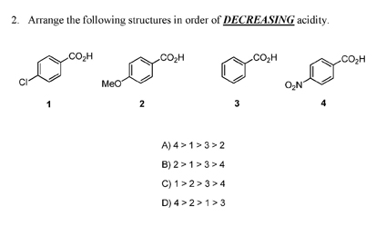 Solved Arrange the following structure in order of | Chegg.com
