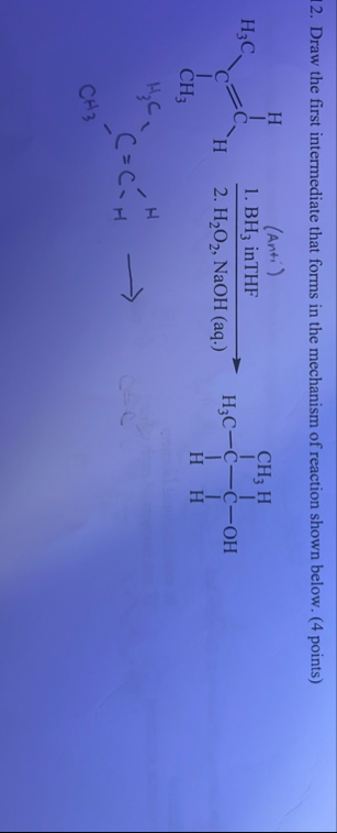 Solved Draw the first intermediate that forms in the | Chegg.com