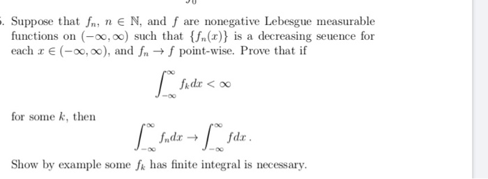 Solved Ju 5 Suppose That Fn Ne N And F Are Nonegative