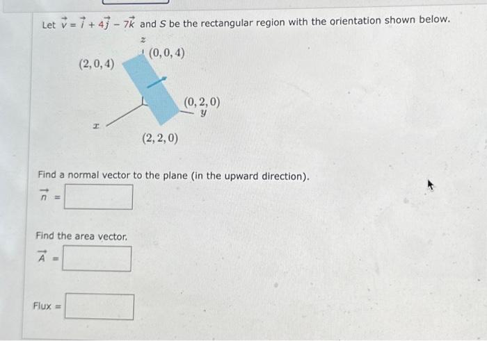 Solved Let v=i+4j−7k and S be the rectangular region with | Chegg.com