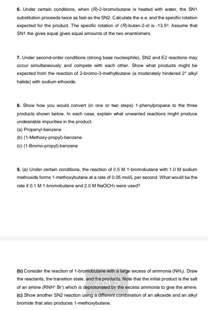 Solved 6. Under certain conditions, when (R)-2-bromobutane | Chegg.com