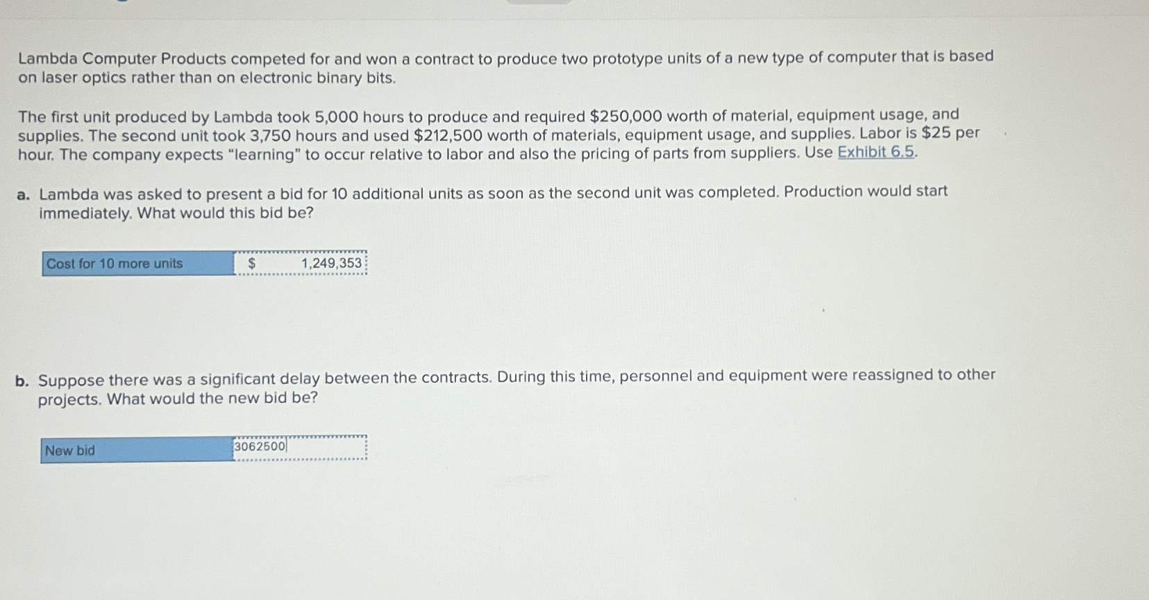 Solved Lambda Computer Products competed for and won a | Chegg.com