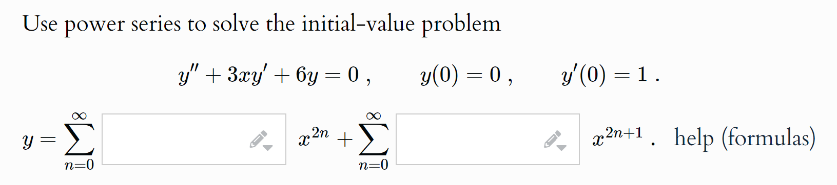 Solved Use power series to solve the initial-value | Chegg.com