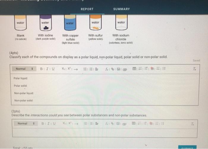 Solved bmission - Modeling Geometry and Polarity REPORT | Chegg.com