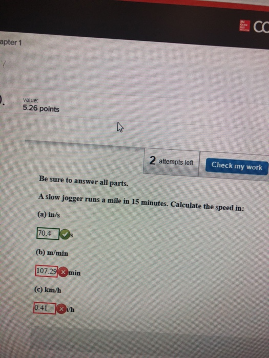 Solved CC H apter 1 value: 5.26 points 2 attempts left Check | Chegg.com