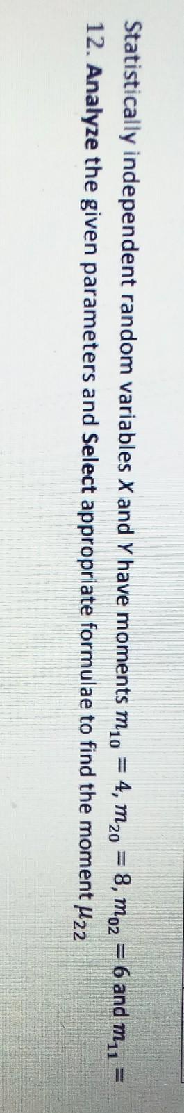Solved Statistically independent random variables X and Y | Chegg.com