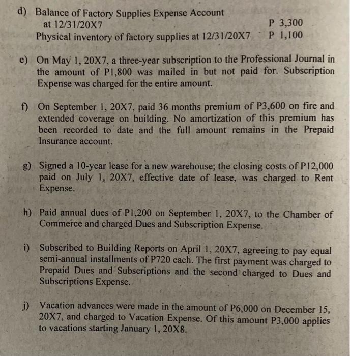 Solved Exercise 5: Adjustments for Prepaid Expenses Prepare | Chegg.com