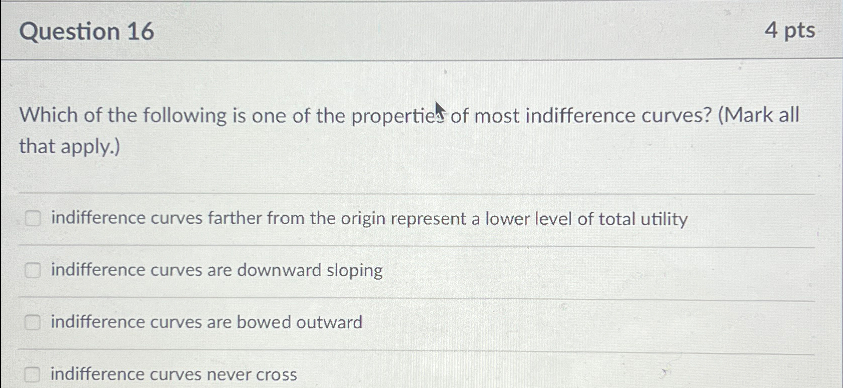 Solved Question 164 ﻿ptsWhich of the following is one of the | Chegg.com