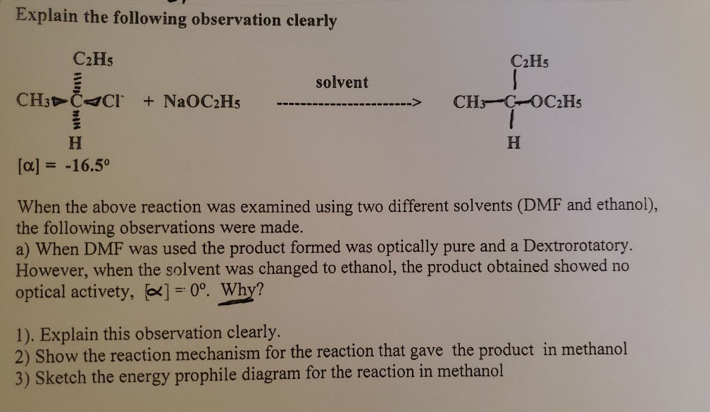 Solved Explain the following observation clearly C2H5 C2H5 | Chegg.com