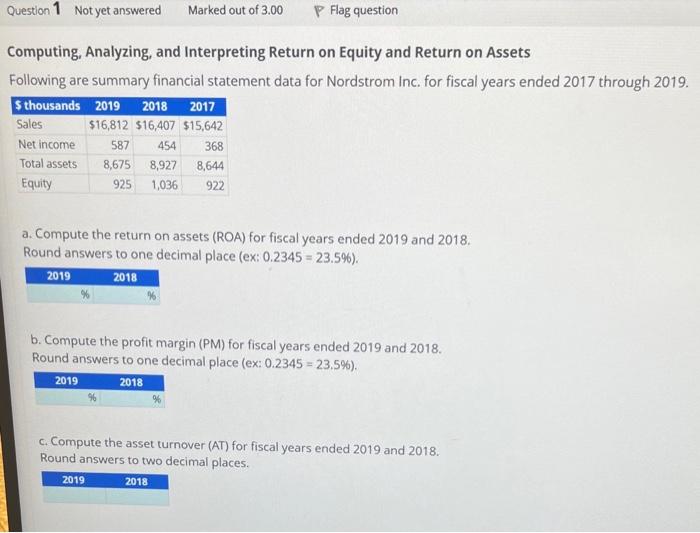 Solved Computing, Analyzing, and Interpreting Return on | Chegg.com
