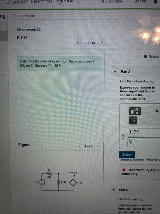 Solved TTU General Electrical Engineer Hi, Chancellor Sign | Chegg.com