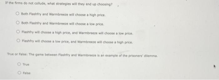 Solved Suppose that Flashfry and Warmbreeze are the only two | Chegg.com