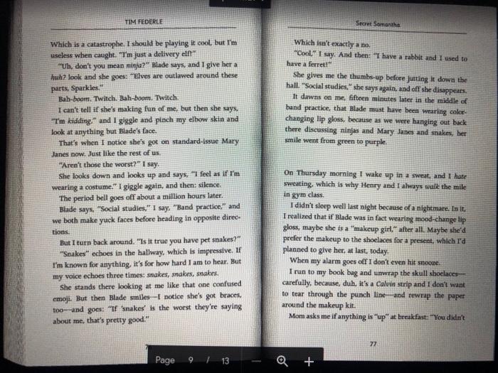 i have to read short story Secret Samantha by Tim | Chegg.com